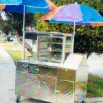 Steamed churros push cart. By Kareem Carts Co. in Los Angeles California