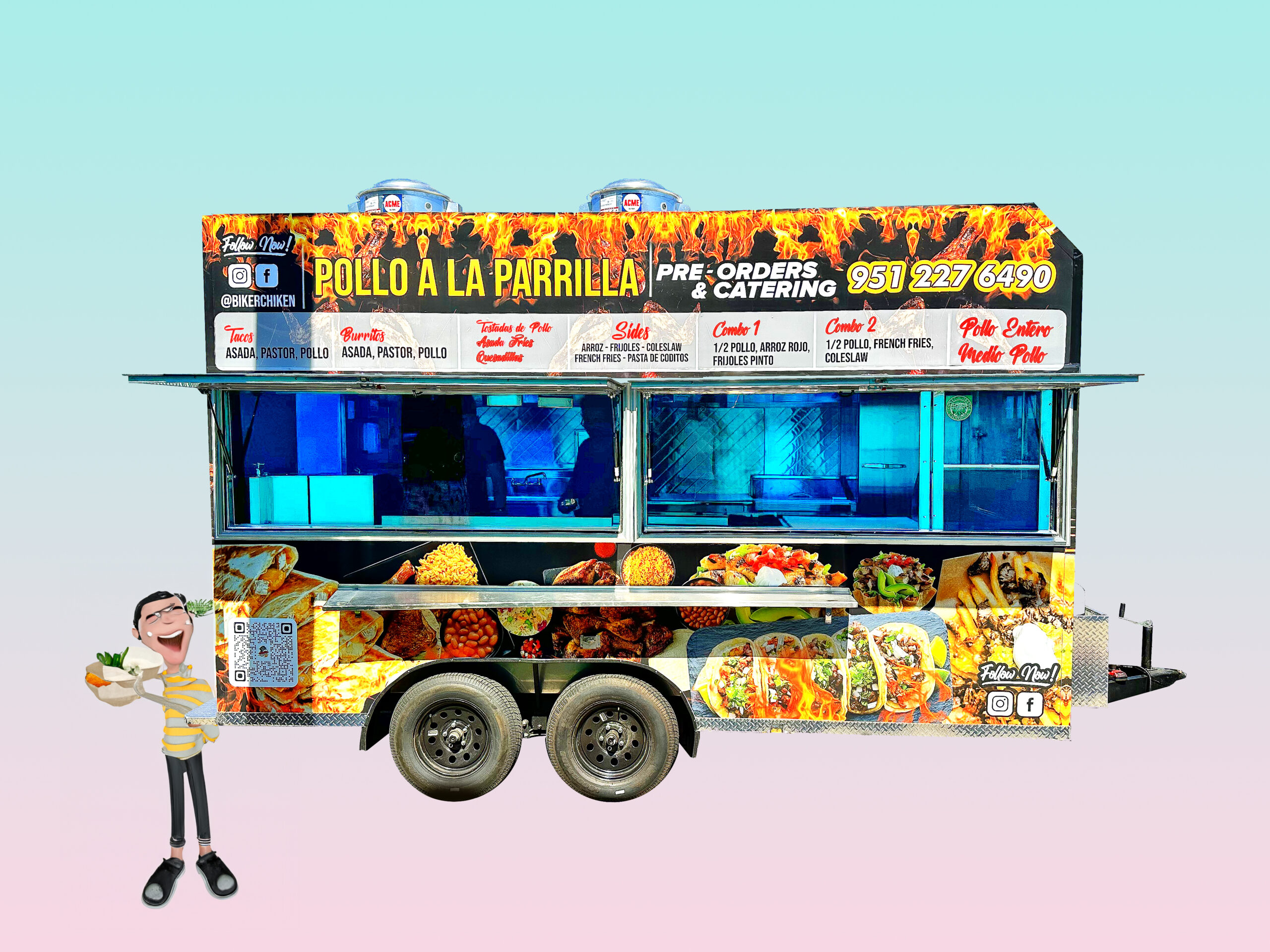 Grilled Chicken Food Trailer - Kareem Carts Commissary and Food Truck ...